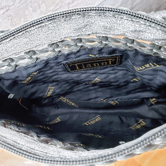 Tiannl | Bags | Tianni Woven Crossbody Purse Metallic Gray | Poshmark